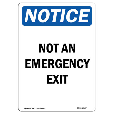 SignMission Notice - Not an Emergency Exit Sign | Wayfair