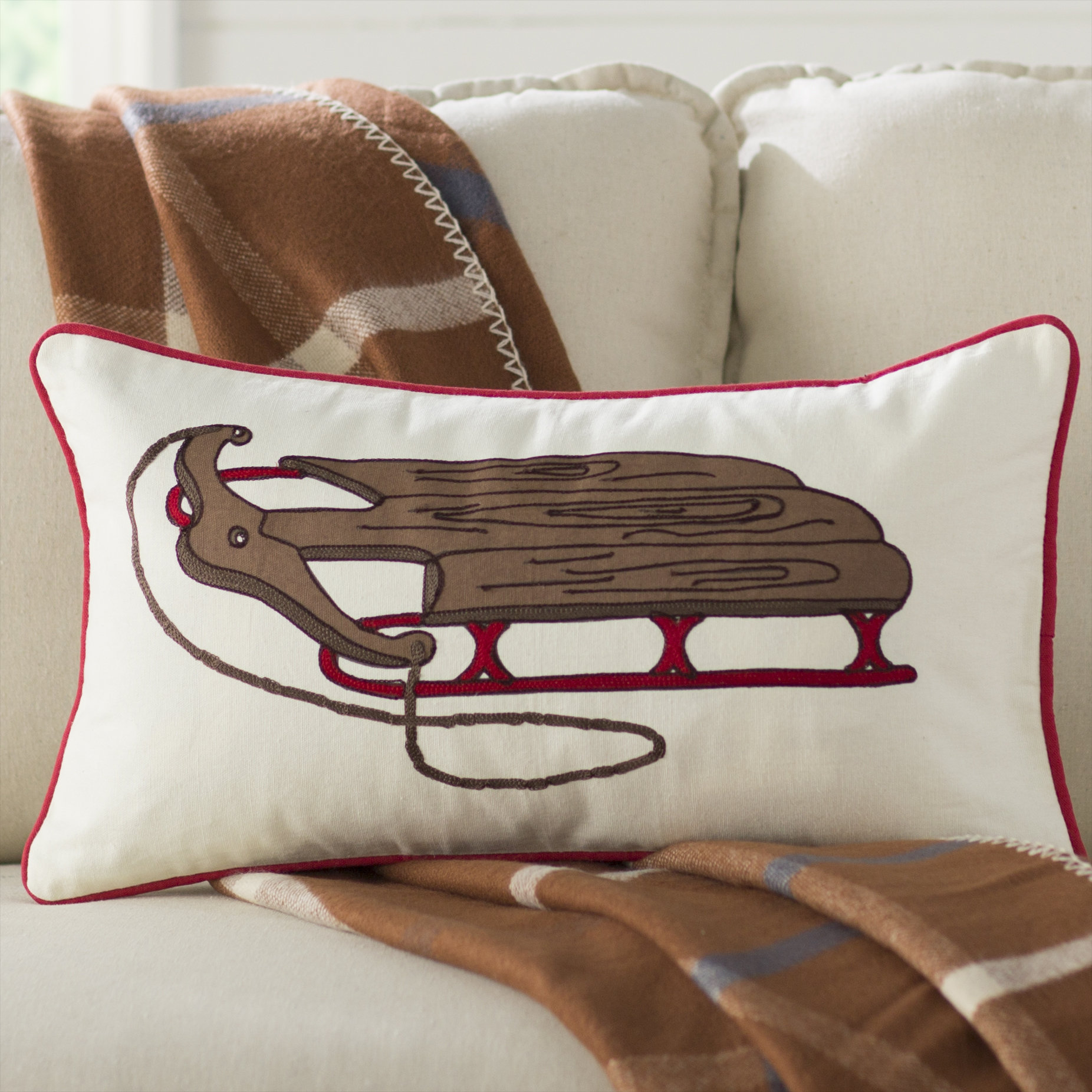Rizzy Home Wooden Sled Pillow Cover & Reviews | Wayfair
