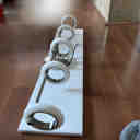 Ivy Bronx Calvillo 5 -Light Dimmable LED Black & Rose Gold Vanity Light ...