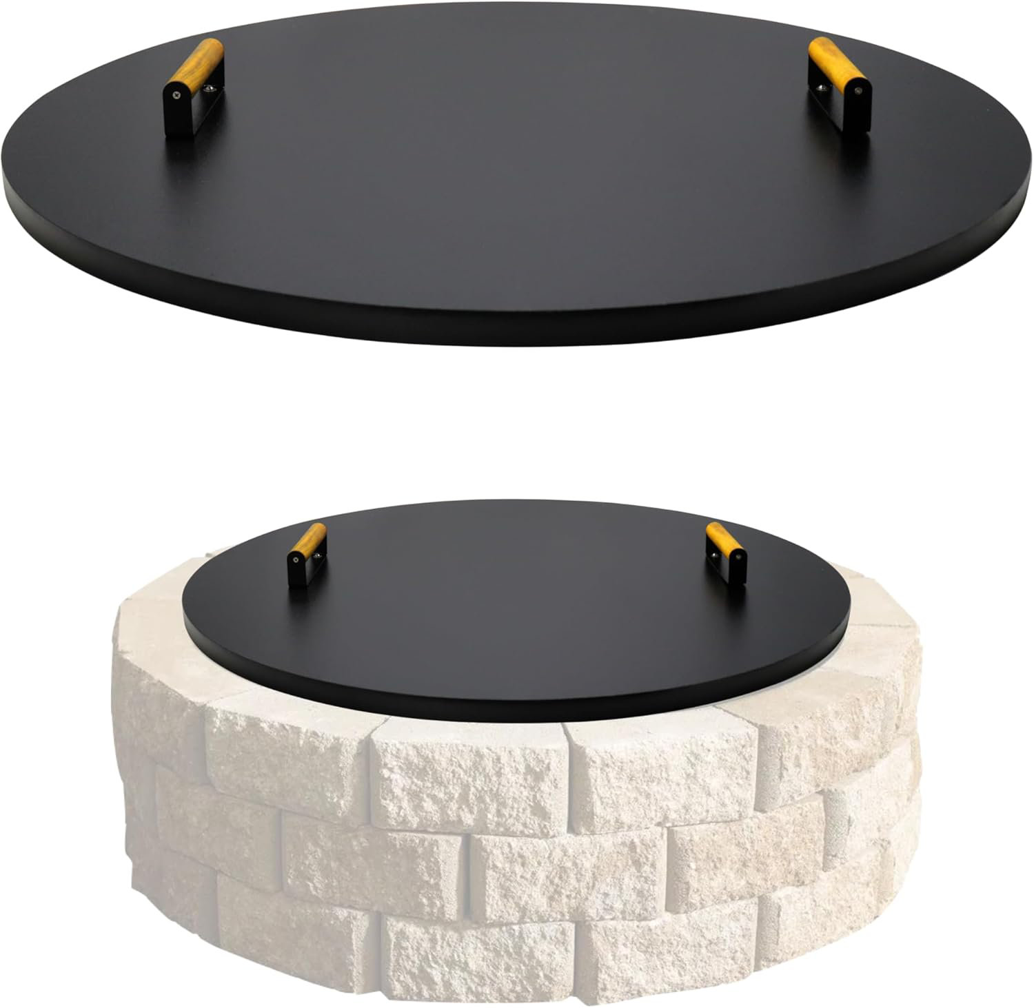 Arlmont & Co. Fire Pit Cover Round 36" - Heat Resistant Coated 2-Mm ...