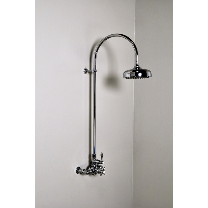 Strom Living Exposed Thermostatic Shower System 48'' Wall Mounted with ...