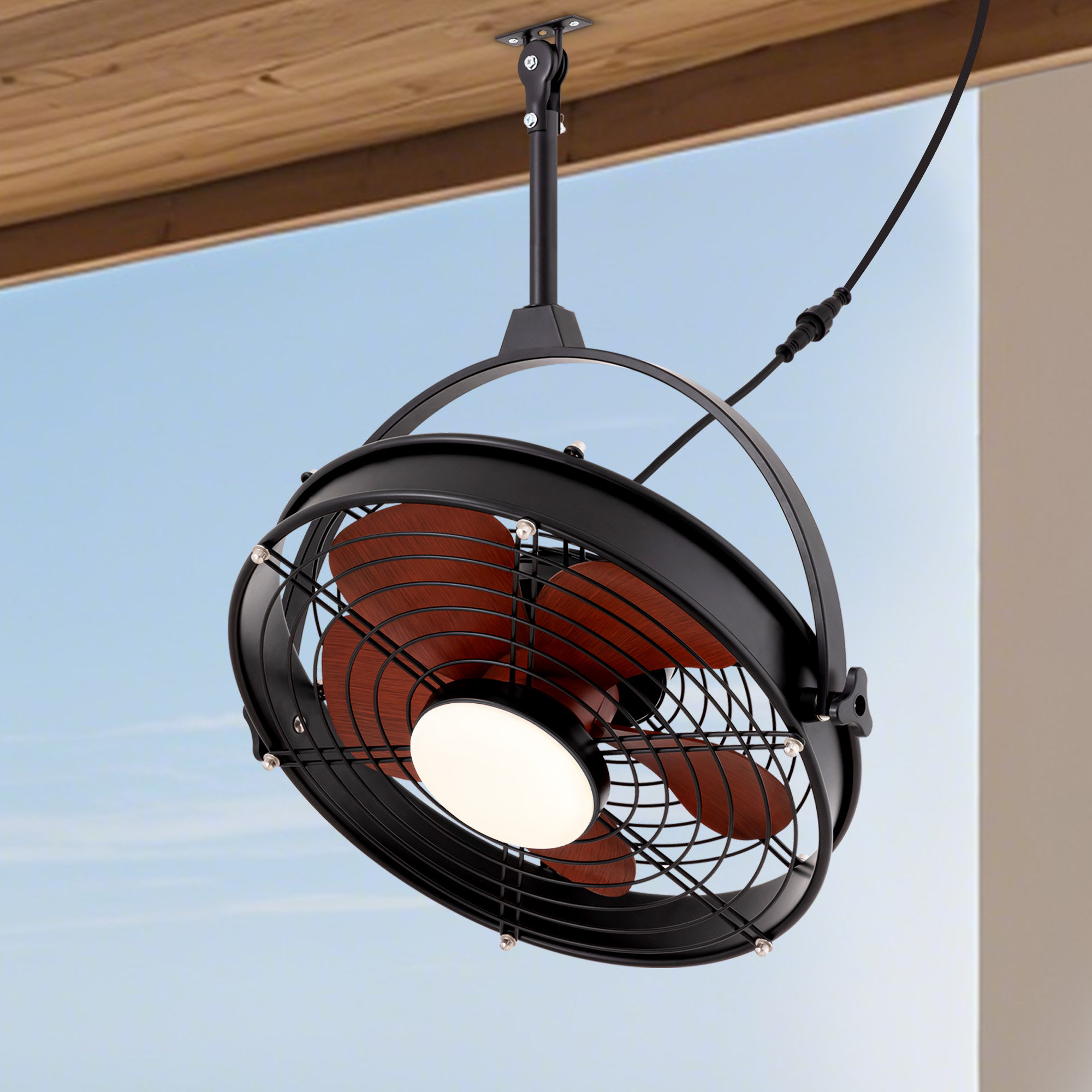 Williston Forge 25" Indoor/outdoor Waterproof Ceiling Fan With Led ...