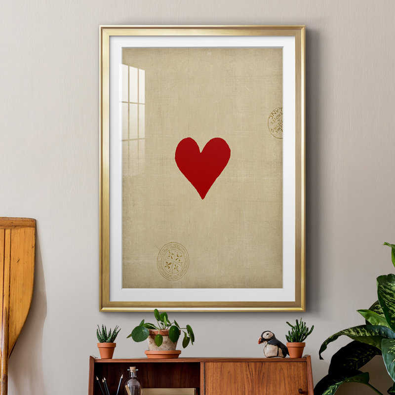 Latitude Run® Heart Premium Framed Print - Ready To Hang | Wayfair