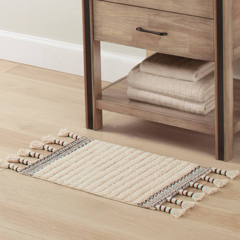 Lucky Brand Demian Fringe Cotton Bath Rugs & Reviews | Wayfair