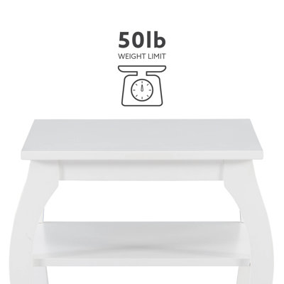 Winston Porter Kystin Solid Wood 2-Shelf End Table With Storage | Wayfair