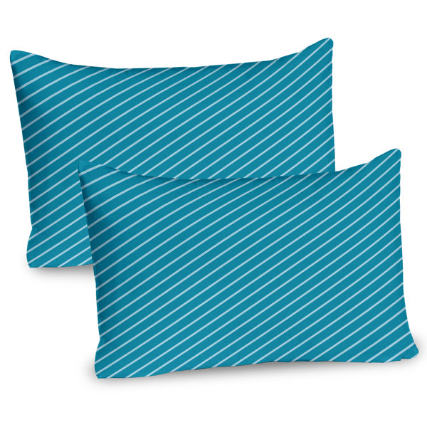 Ambesonne Geometric Pillow Sham 2 Pack Striped Cruise Colors Pale Blue ...