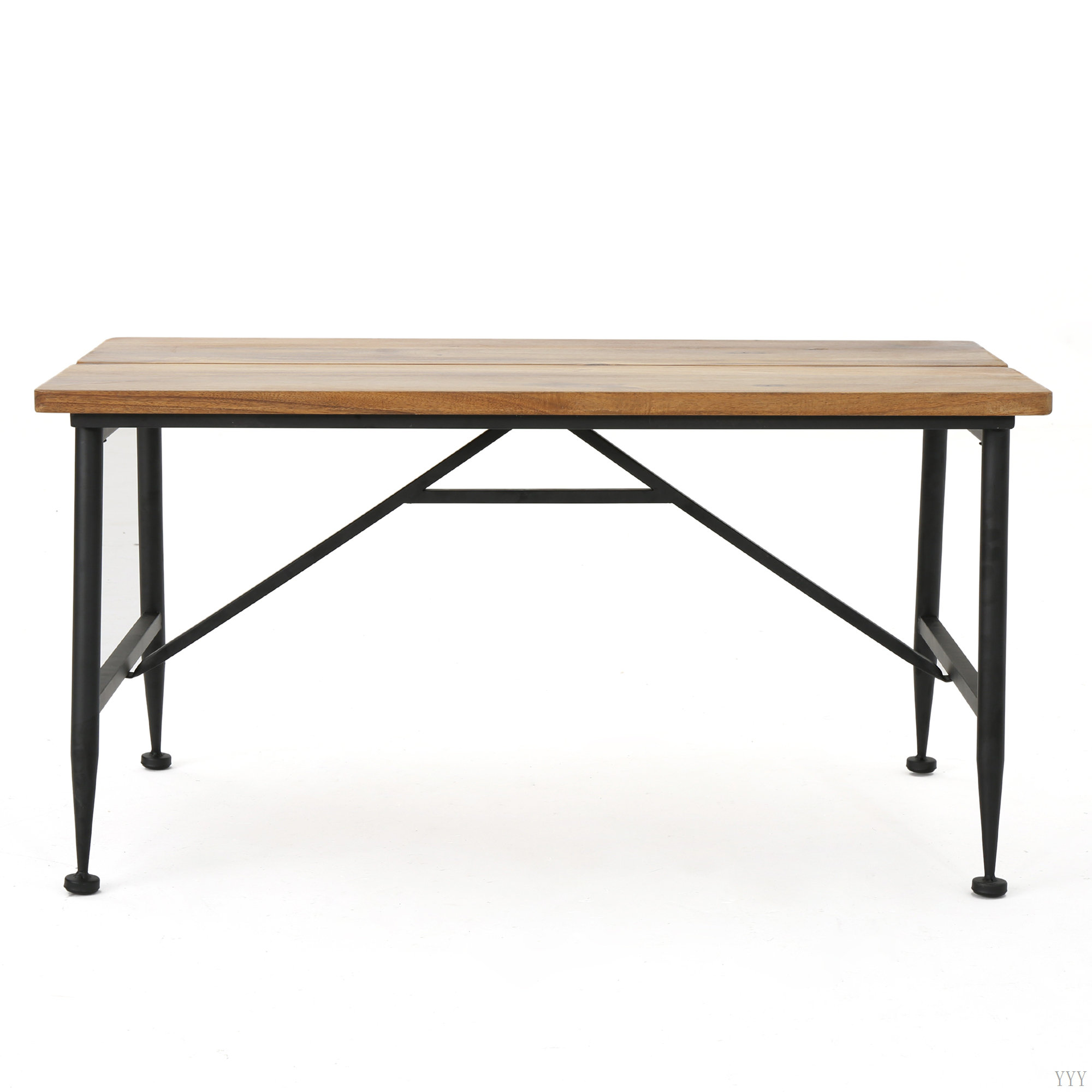 George Oliver Rectangle Outdoor Coffee Table With Angled Tubular Legs ...