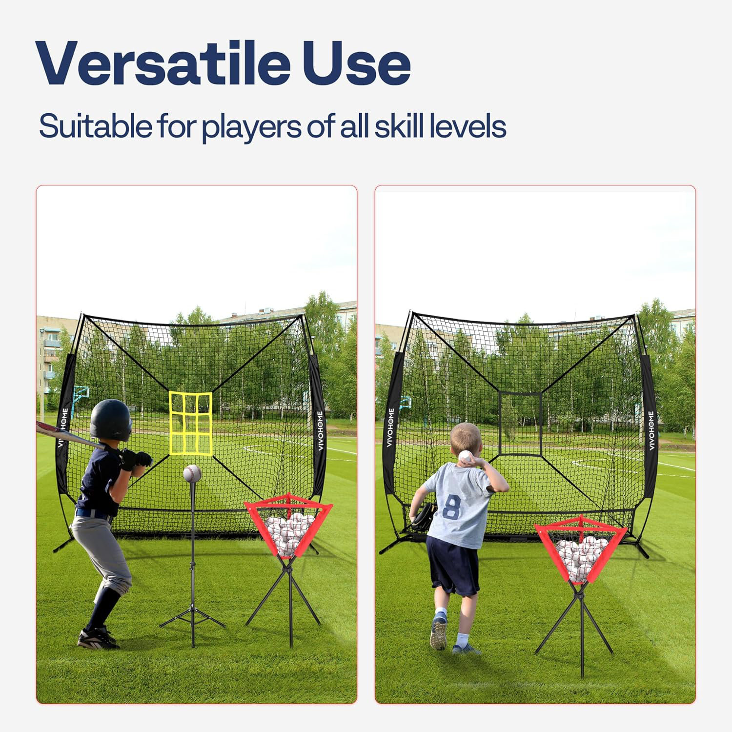 VIVOHOME 7 x 7 ft Baseball Softball Hitting Net | Wayfair