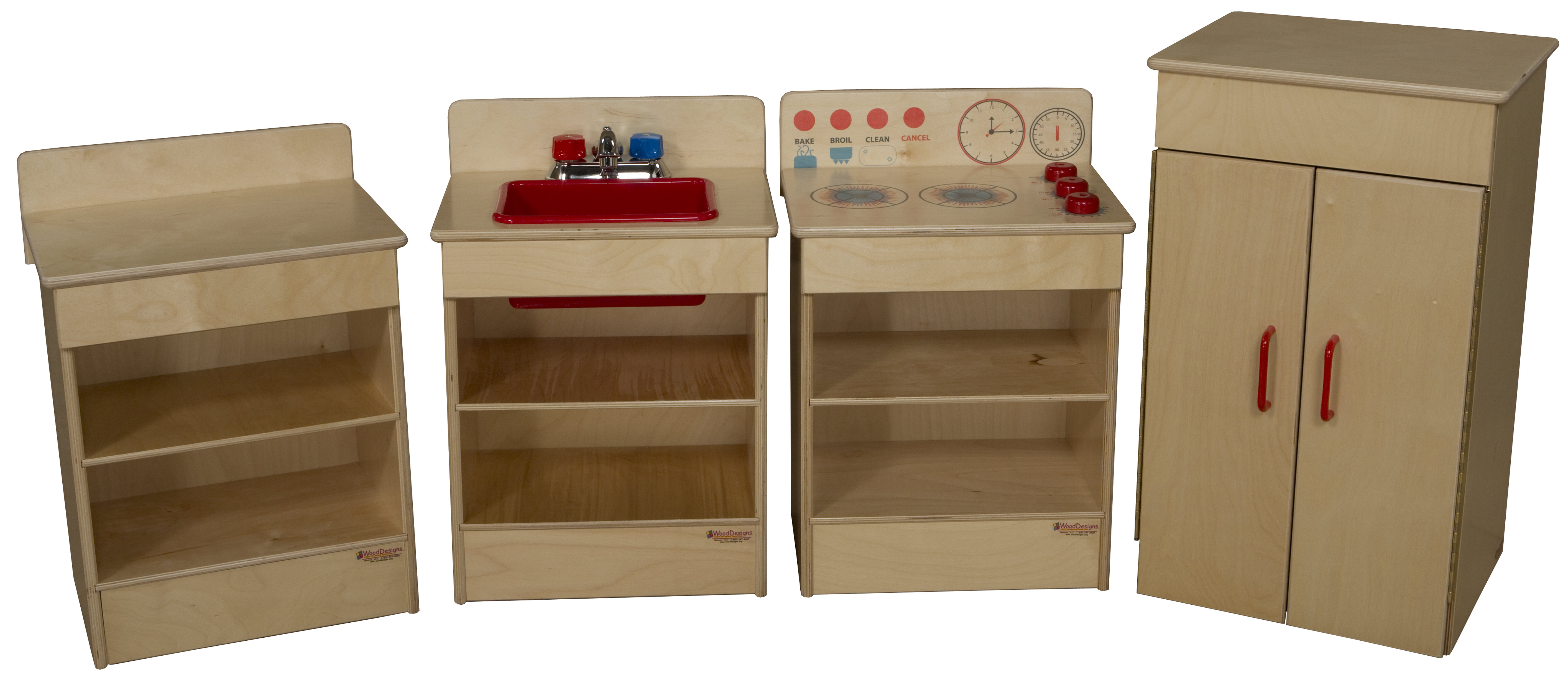 Wood Designs 4 Piece Tot Kitchen Appliance Set | Wayfair