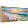 IDEA4WALL Coastal Beach Tropical Beach Sunrise Ocean Waves Framed On ...