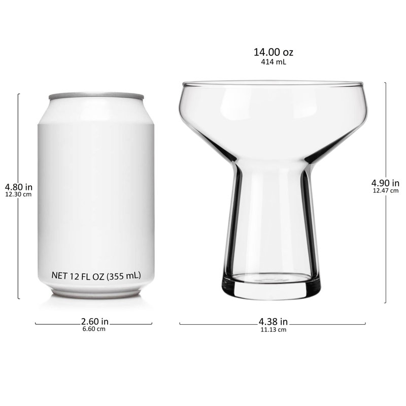 Libbey Large Stemless Margarita Glass, 14-ounce, Set of 4 | Wayfair