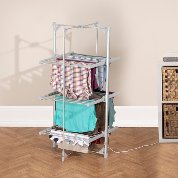 Daewoo Aluminium Foldable X-Frame Heated Drying Rack & Reviews | Wayfair.ie