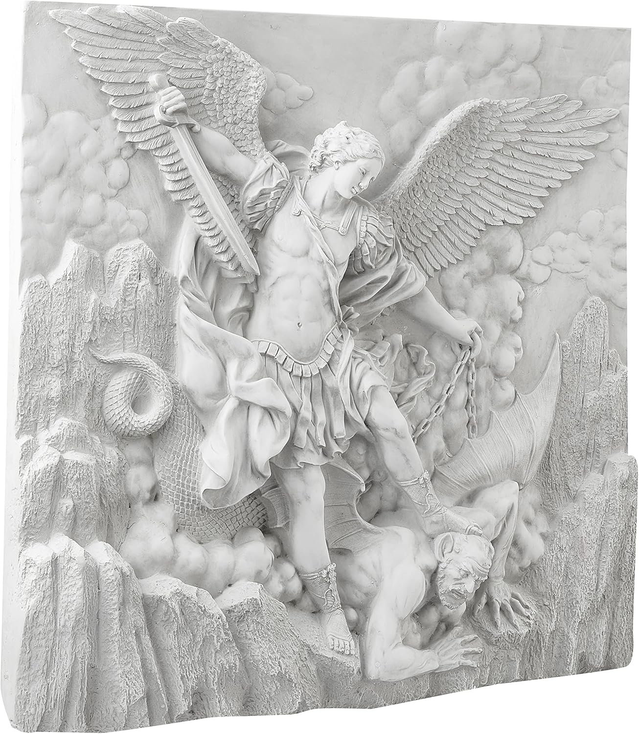Bloomsbury Market Michael The Archangel Slaying Demon Wall Sculpture ...