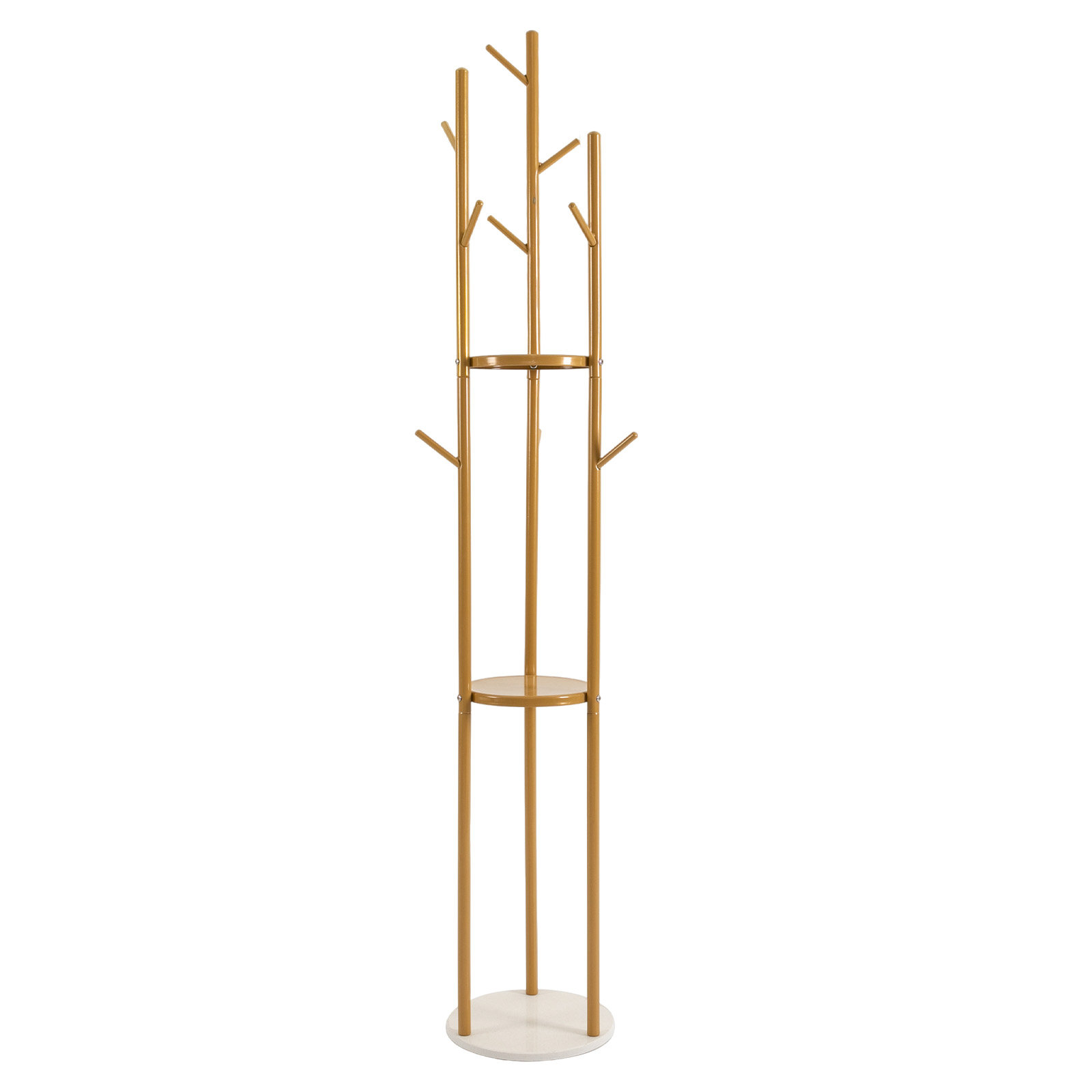 Ebern Designs Metal Freestanding 8 - Hook Coat Rack | Wayfair