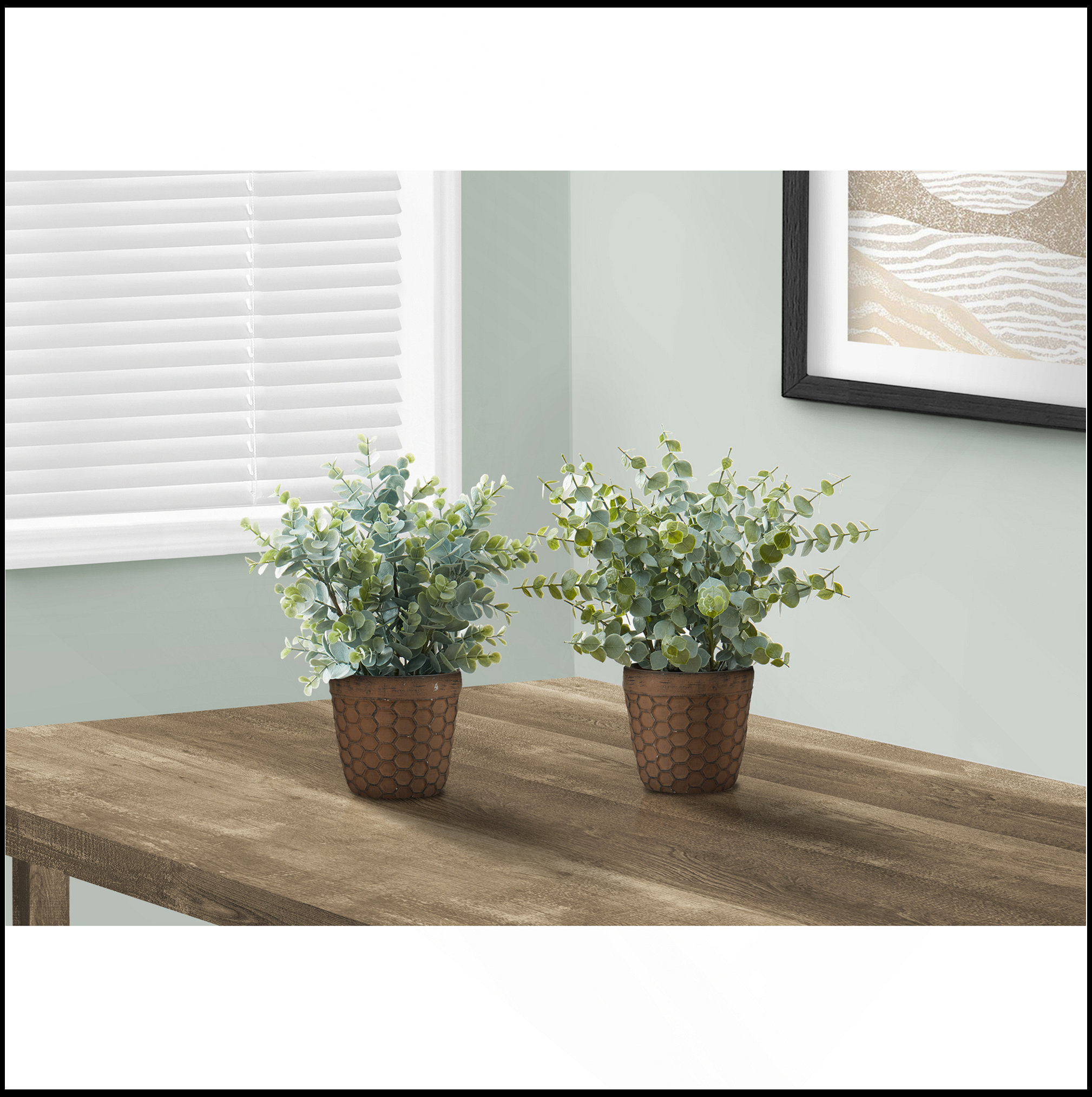 Ebern Designs Artificial Plant, 13" Tall, Eucalyptus Grass, Indoor ...