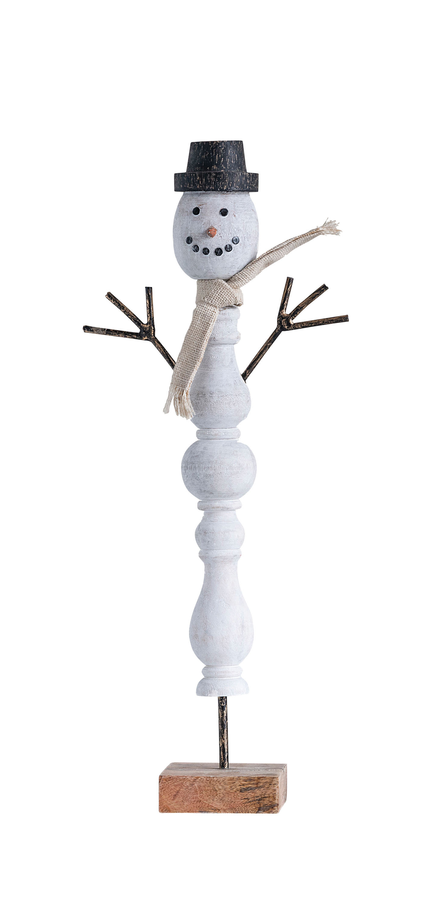 The Holiday Aisle® Railing Spindle Snowman Figurine - Wayfair Canada
