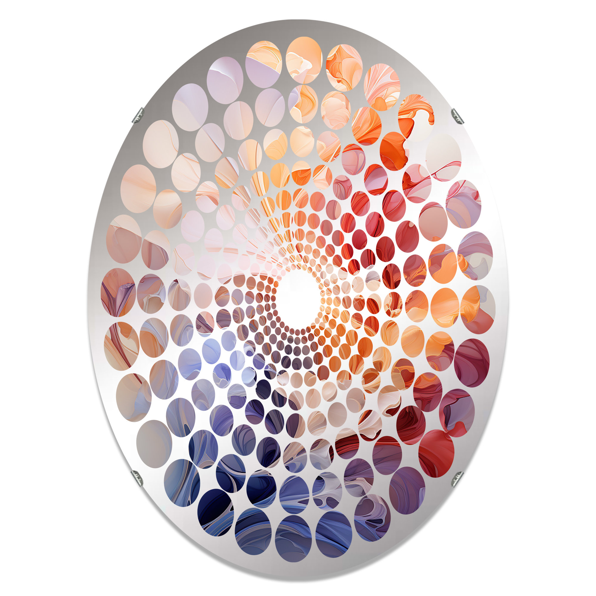 Design Art Orange Grey Abstract Fractal Harmonic Convergence - Radial ...