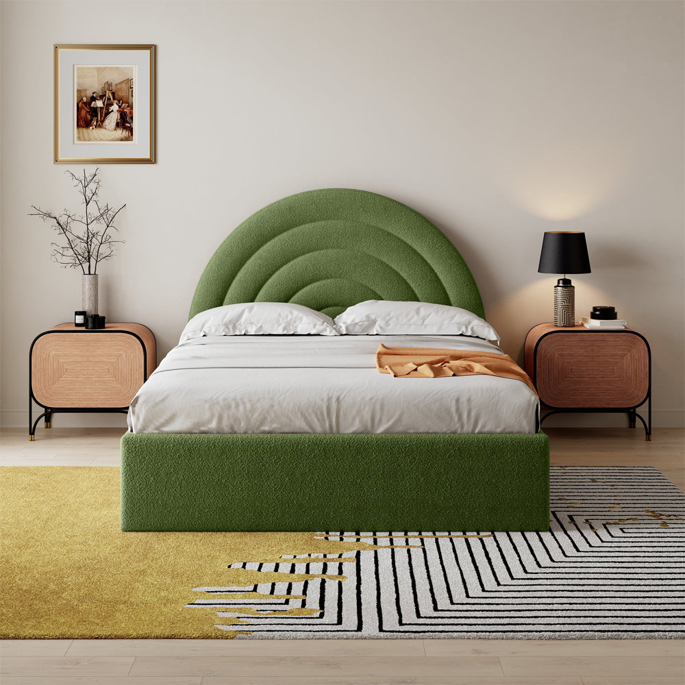 Fairmont Park Velvet Pneumatic Bed-double | Wayfair.co.uk
