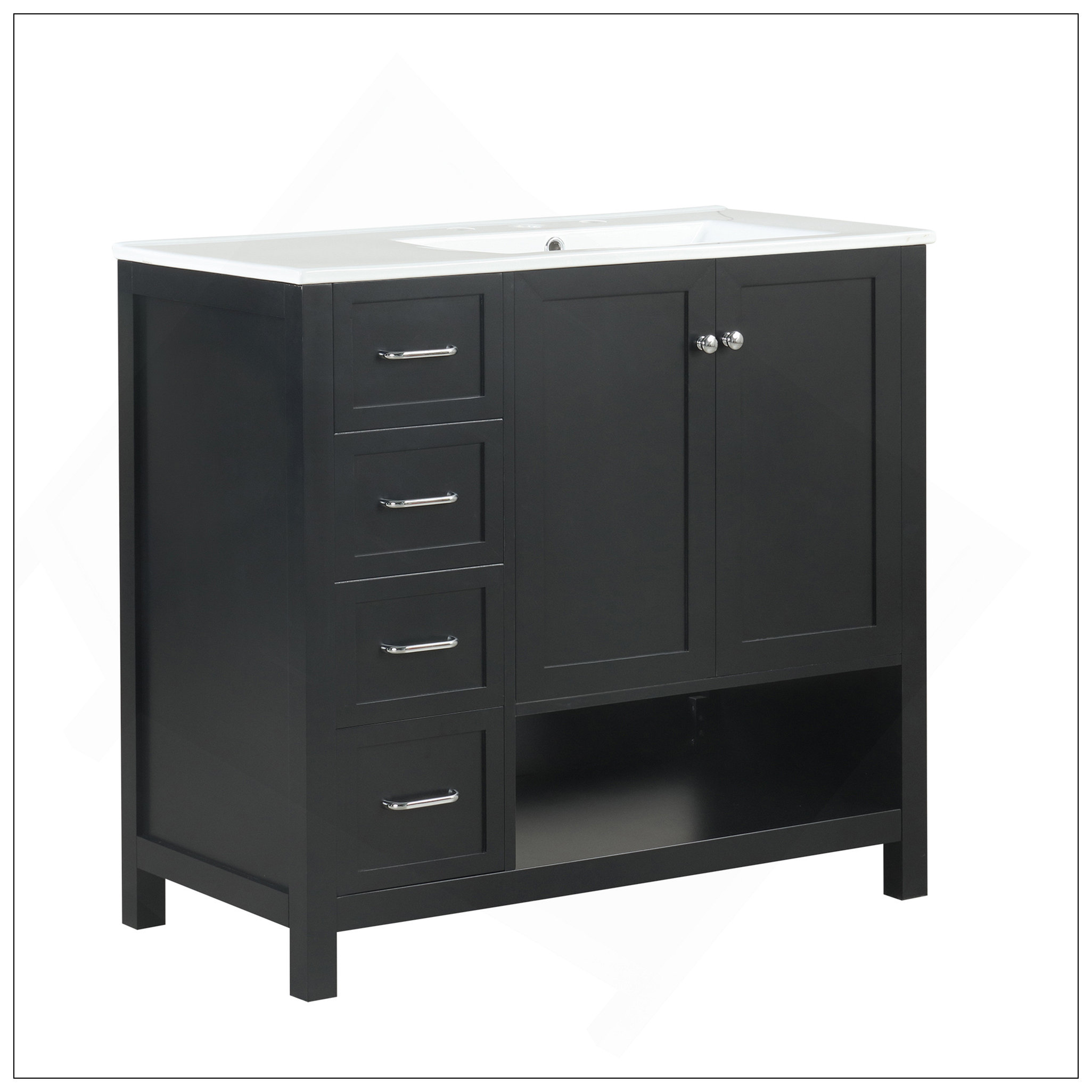 Winston Porter 36" Bathroom Vanity With Sink Top, Bathroom Vanity ...