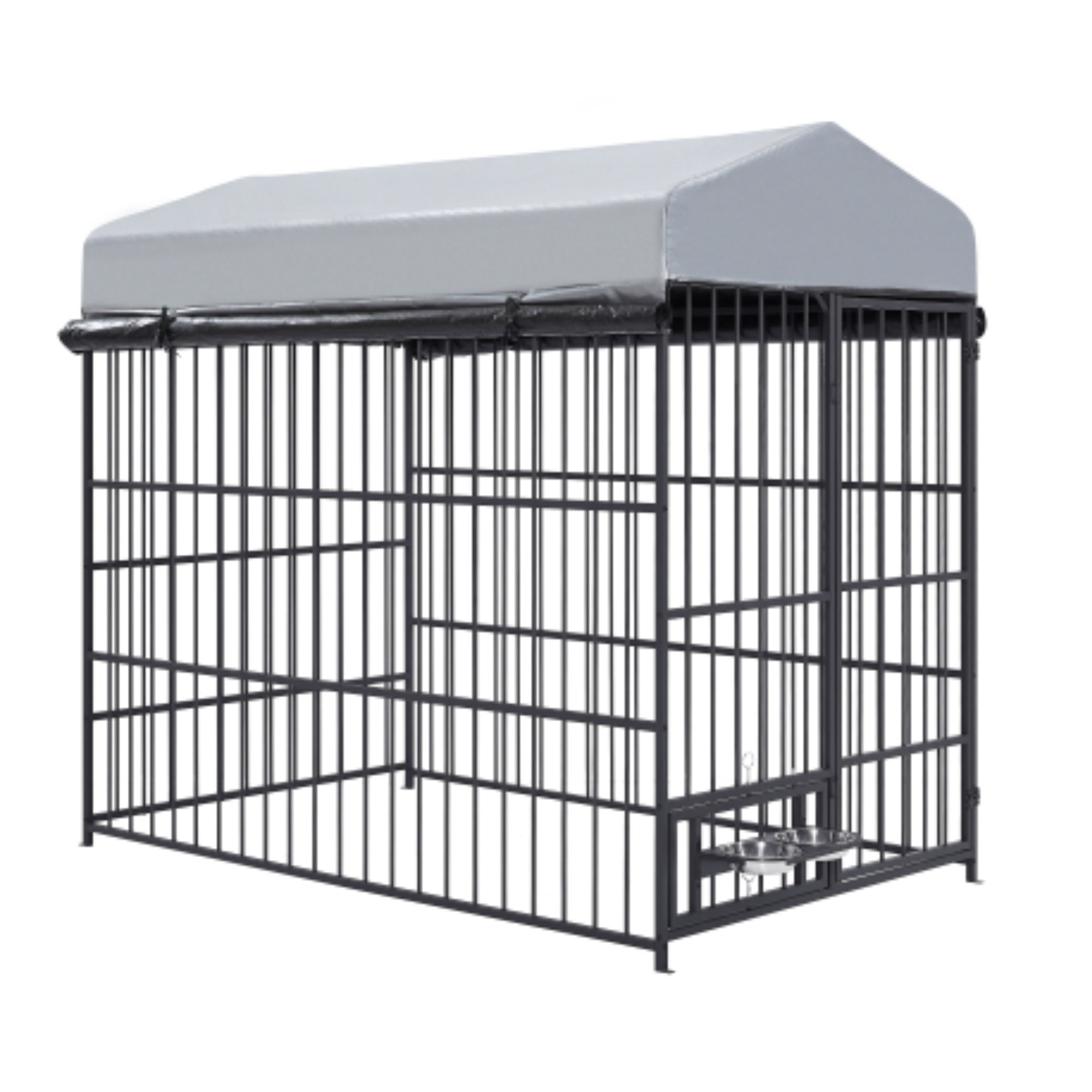 afoxsos Large Dog Kennel Outdoor Pet Pens Run Enclosure Metal Coop ...