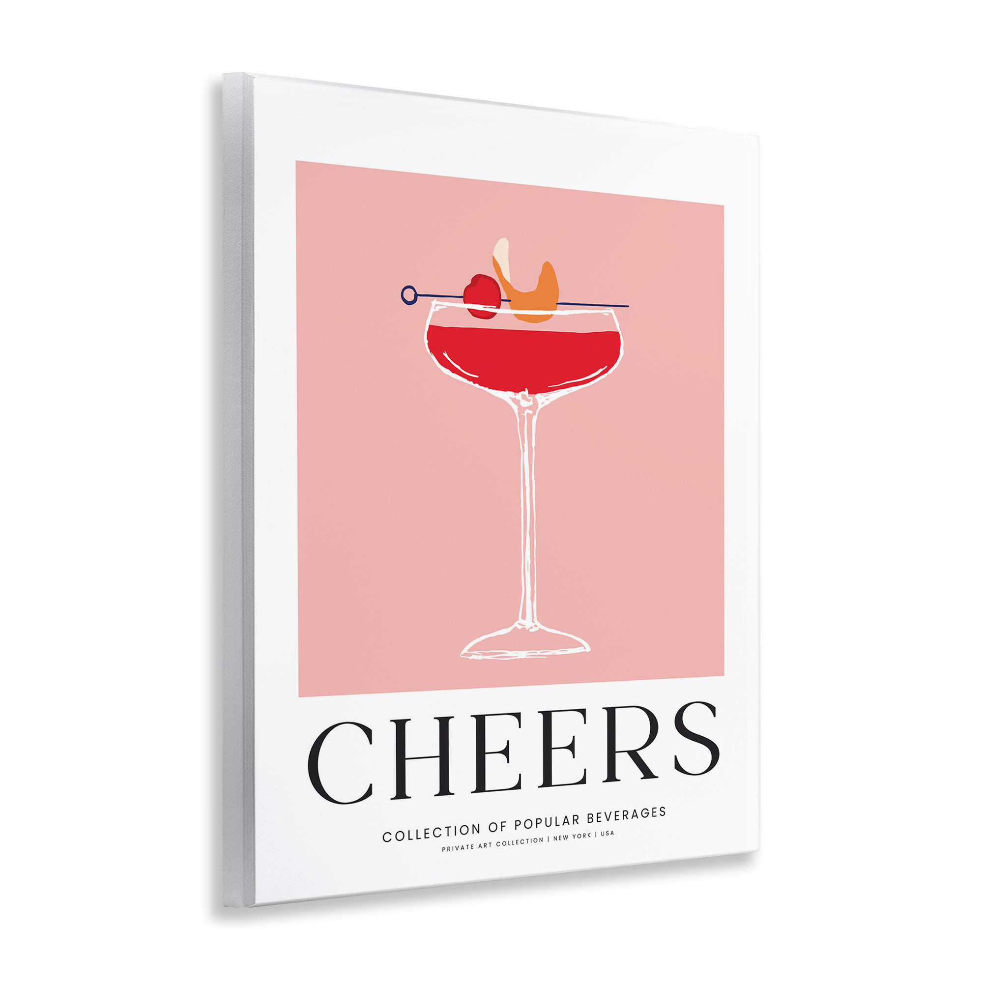 Ebern Designs Minimal Cheers Cocktail Wall Plaque Art, design by ...
