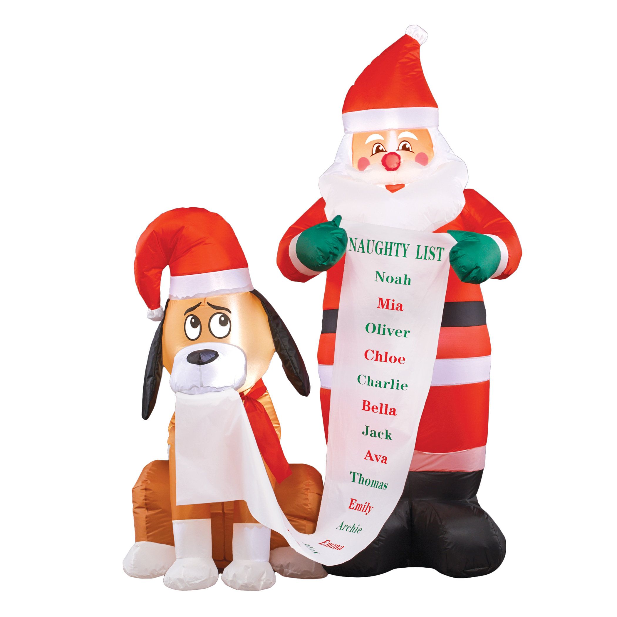 Charlton Home® 6-Foot Santa's Helper Outdoor Christmas Inflatable ...