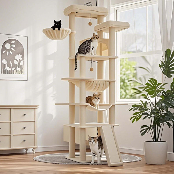 Archie & Oscar™ 81" Multi-Level Cat Tree With Spacious Perches, Condos ...