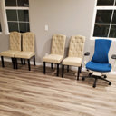 Lark Manor Kathie Tufted Linen Upholstered Parsons Chair & Reviews ...