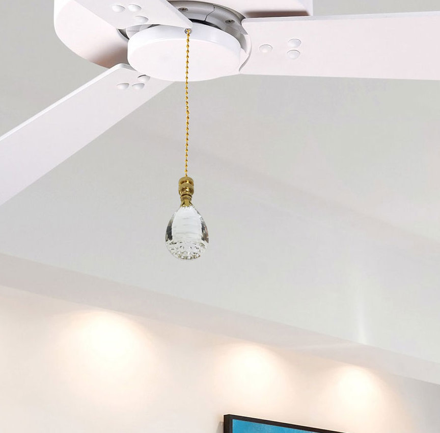 Royal Designs Balloon Drop Crystal Finial Ceiling Fan Pull Chain | Wayfair