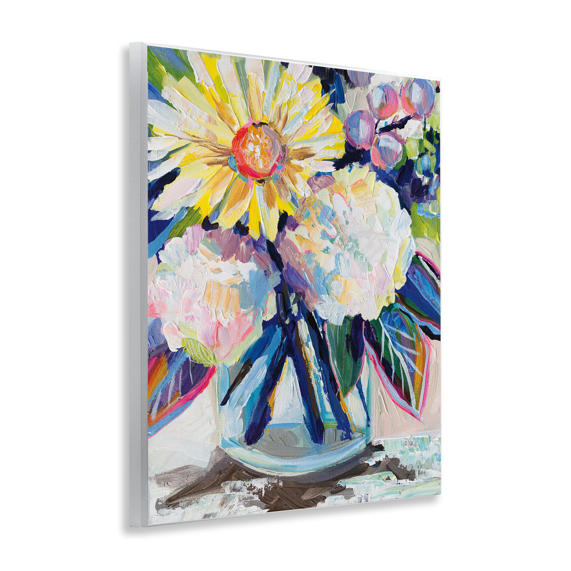 Ebern Designs Yearning Mixed Bouquet Wall Plaque Art by Jeanette ...