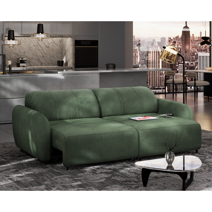 Hokku Designs 98.5" Oversize Power Retractable Sofa Bed, Dual Electric ...