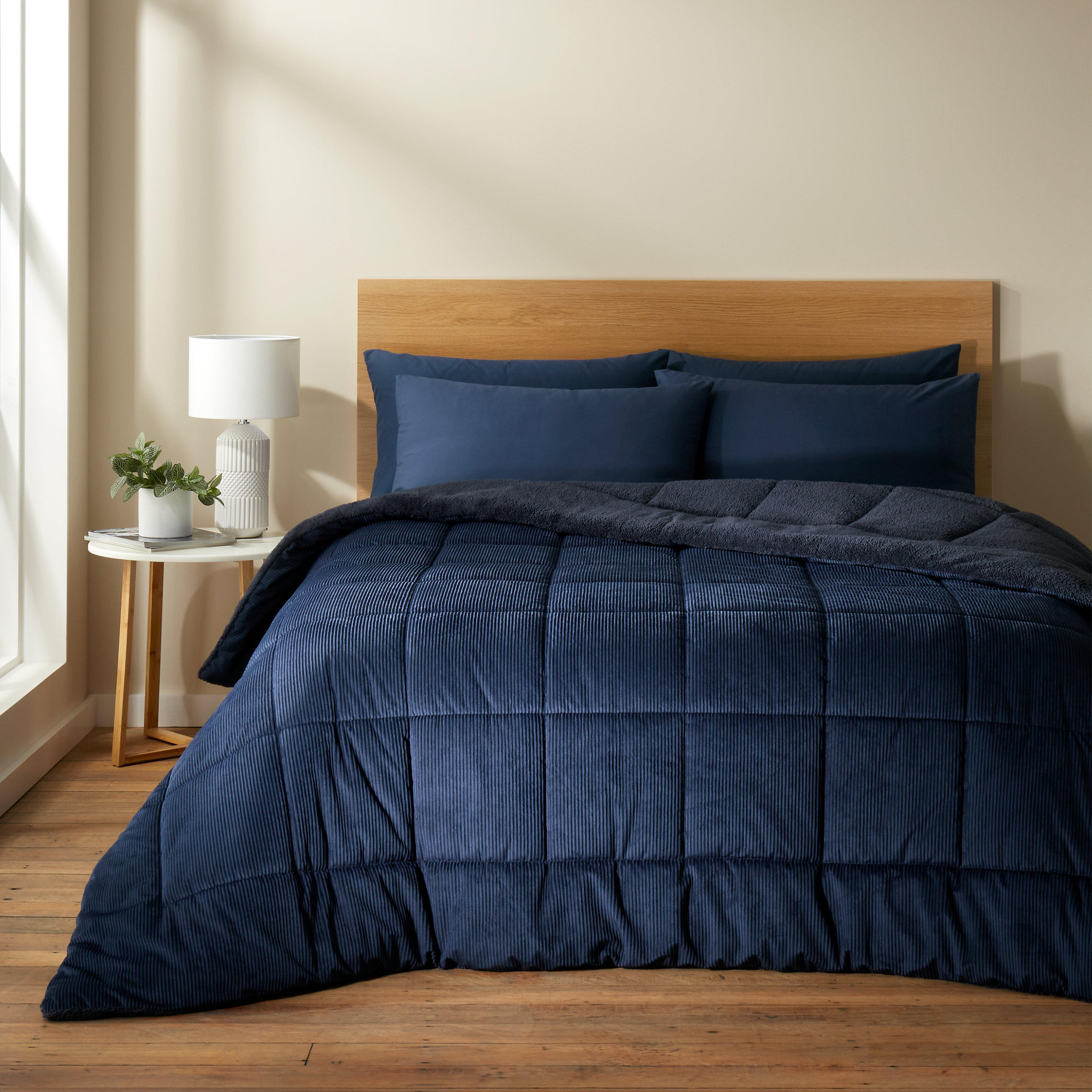 Catherine Lansfield Cosy Cord Coverless Comforter Duvet & Reviews ...