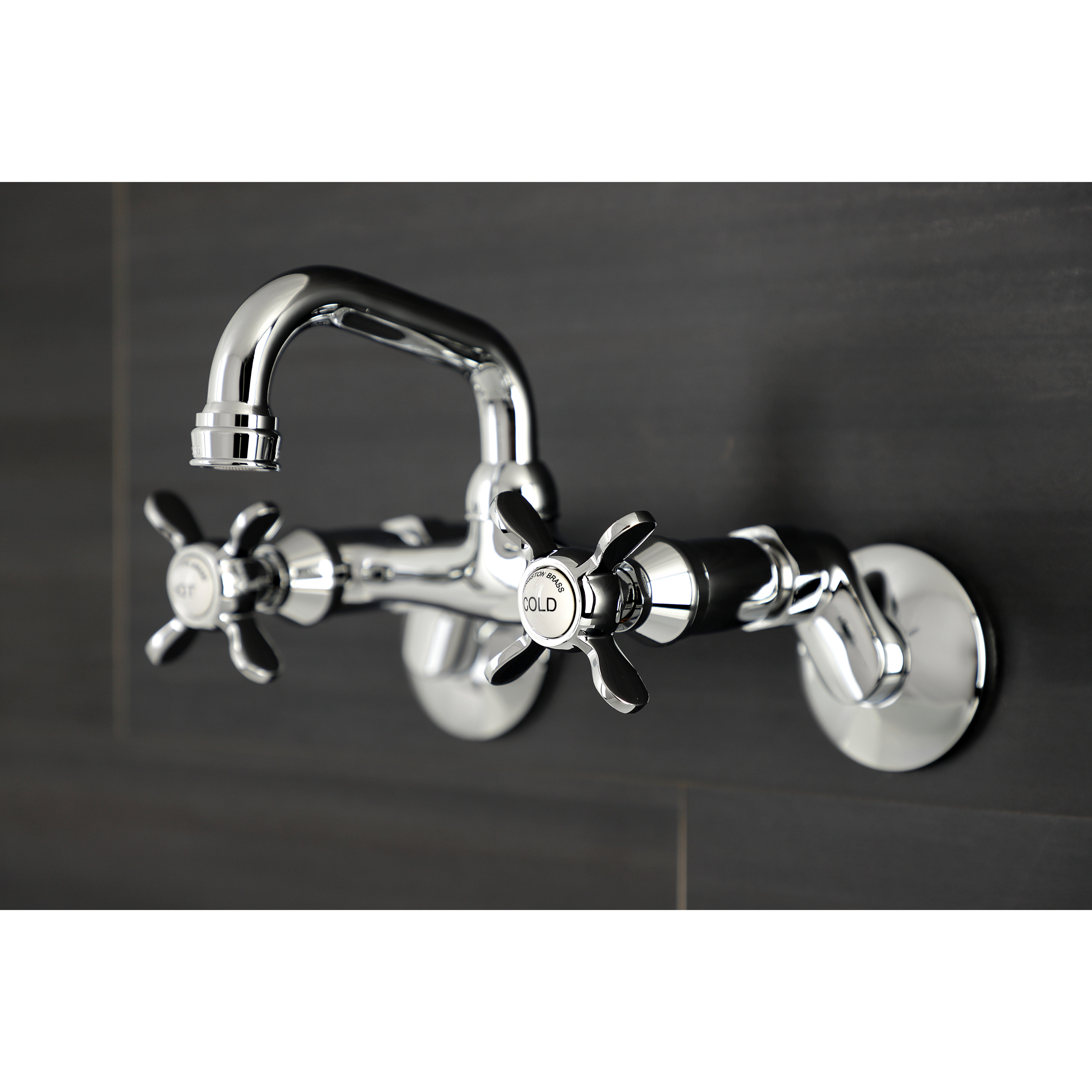 Kingston Brass Kingston Two-Handle 2-Hole Wall Mount Bar Faucet ...