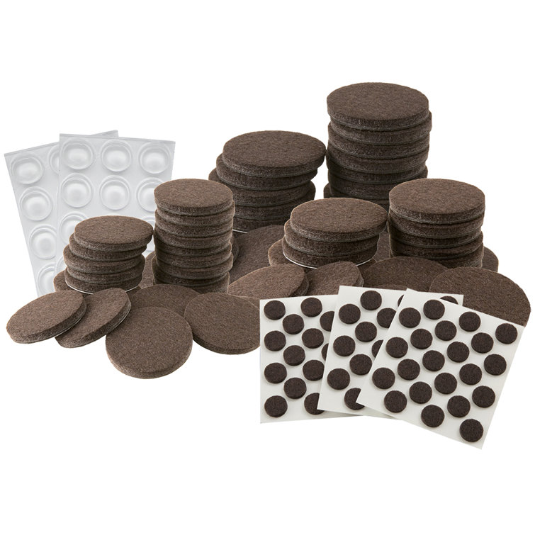 Softtouch Assorted Round Self-Stick Combo, Brown/Clear (162 Pack ...
