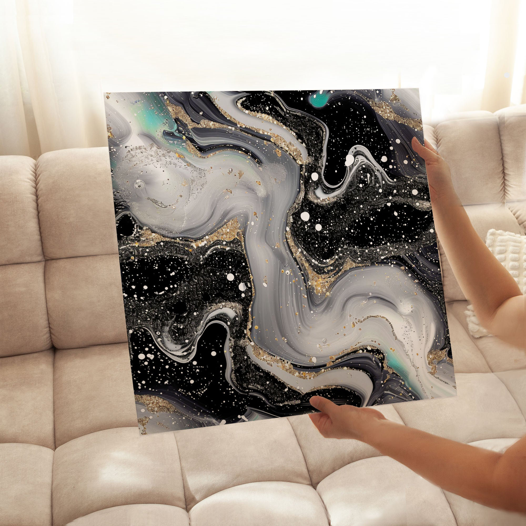 Mercer41 Abstract Multicolor Geode I Modern Unframed Art Print | Wayfair