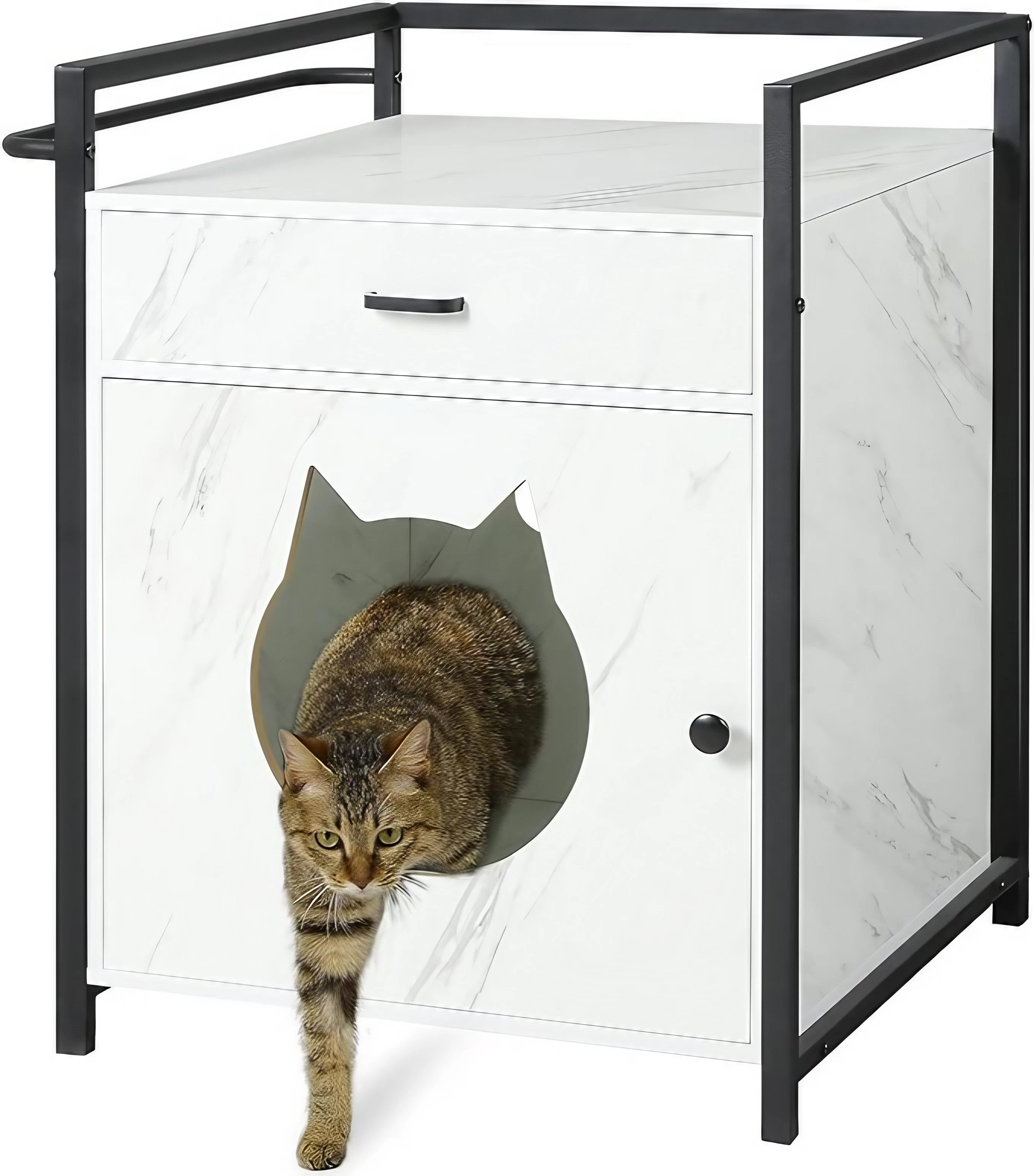 Tucker Murphy Pet™ Table End Cat Litter Box Enclosure With Storage ...
