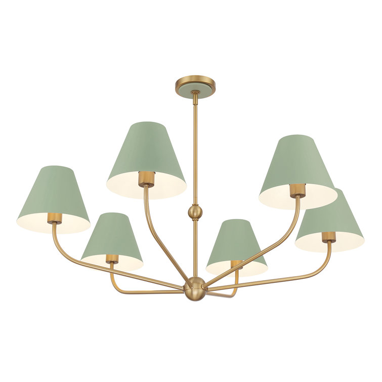 Mercer41 Ksyn 6 Light Vibrant Gold Chandelier | Wayfair