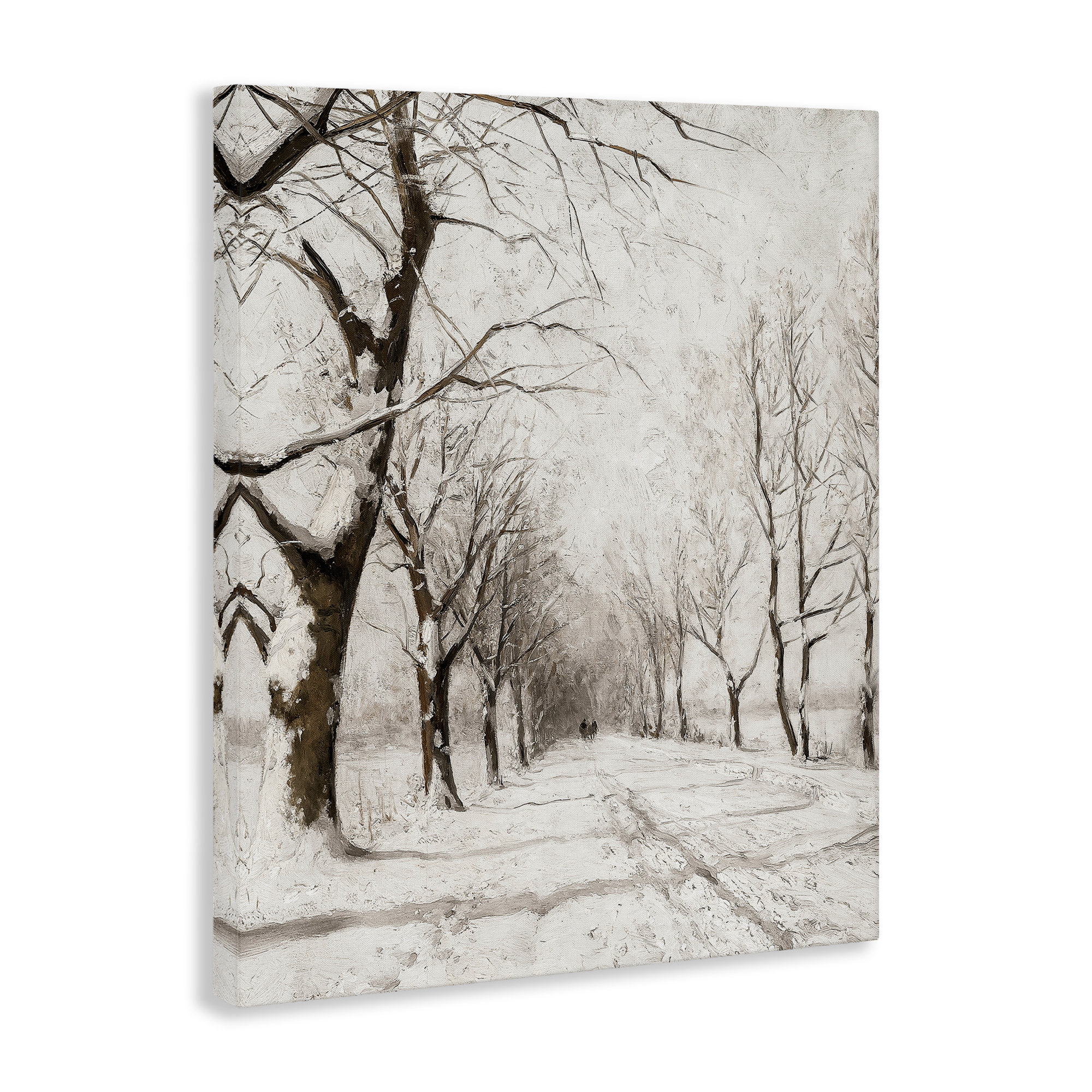 Millwood Pines Snowy Winter Lane Canvas Wall Art by Lettered and Lined ...