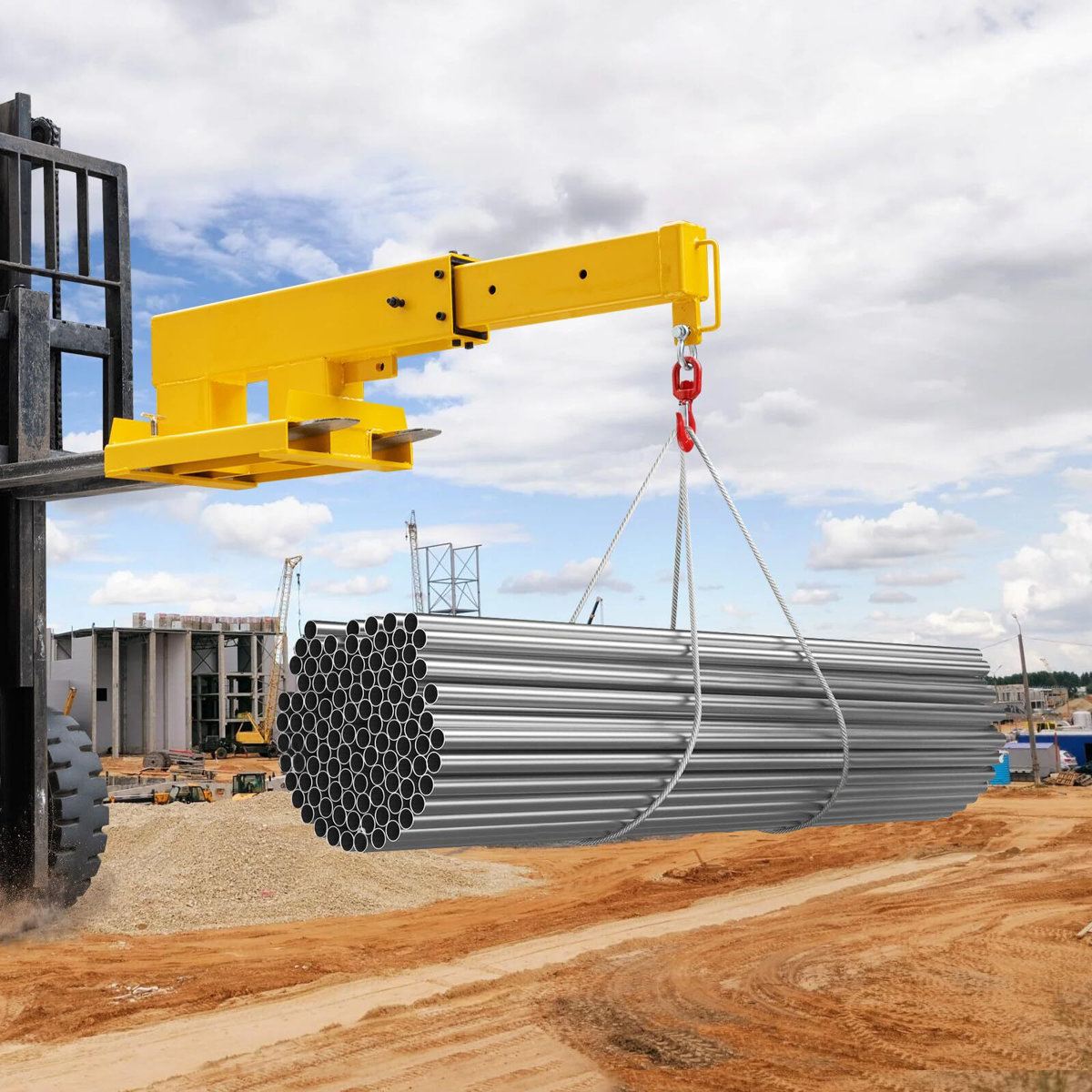 babevy Forklift Jib Crane, Adjustable Forklift Mobile Crane Manual ...