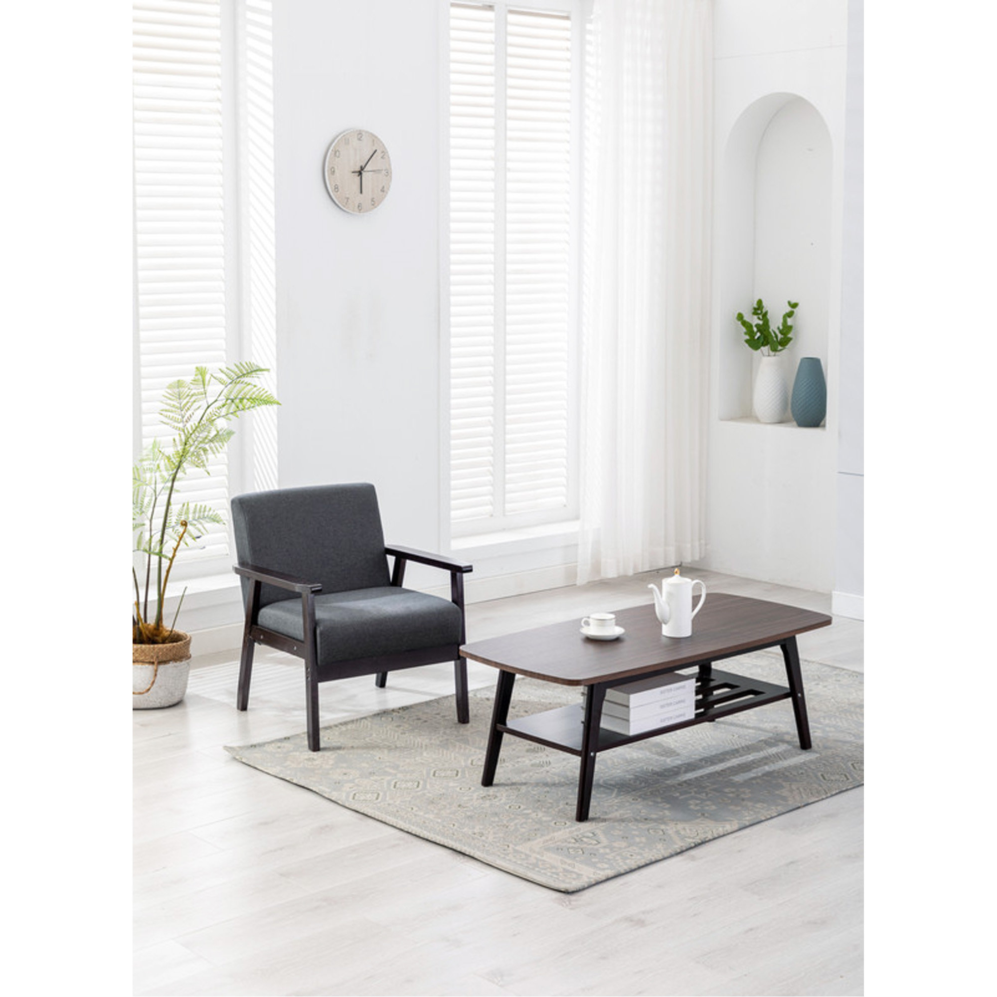 George Oliver Espresso Coffee Table And Chair Set | Wayfair