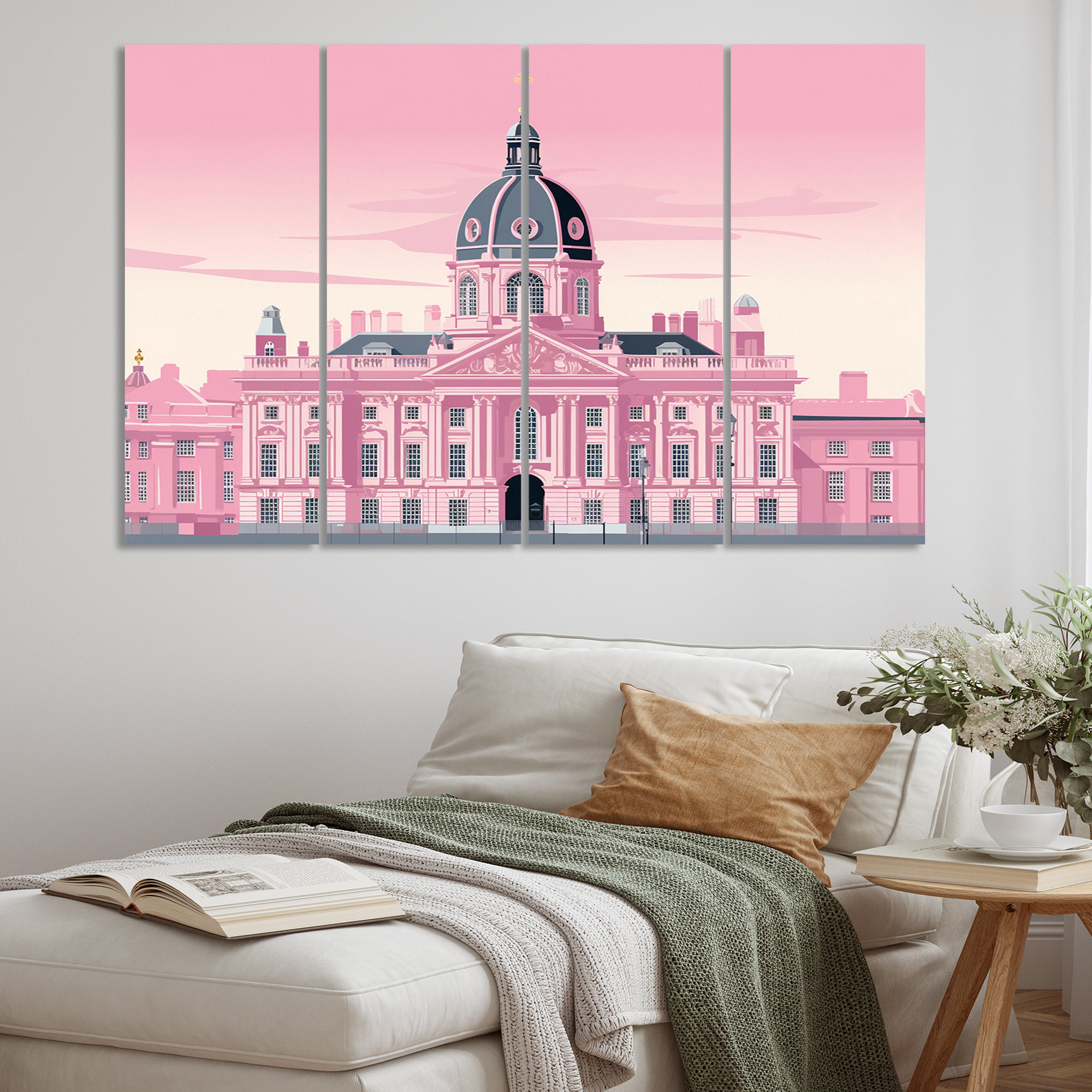 Winston Porter " Pink Blueprint Of Classical London III " 4 - Pieces ...