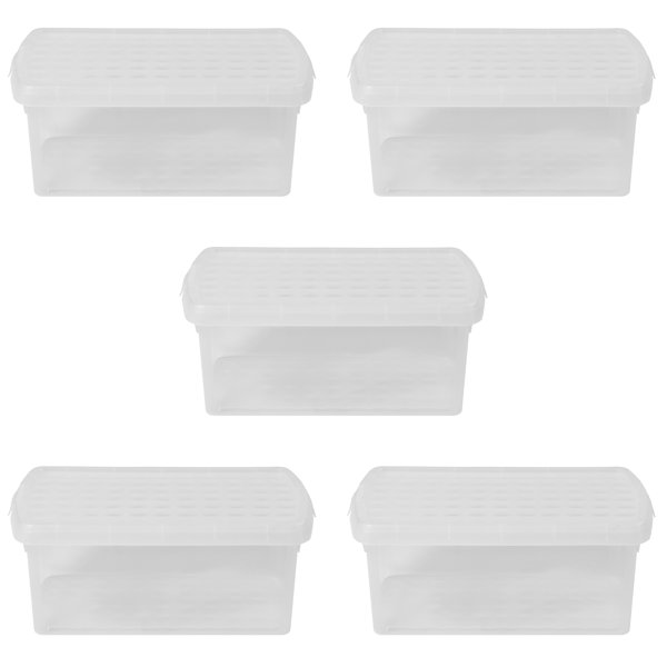 Wham Clip Rectangular Plastic Storage Boxes with Secure Clip Lock Lids ...