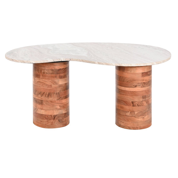 Gracie Oaks Auxiliary Table Mango Marble 86X48x39 | Wayfair.co.uk
