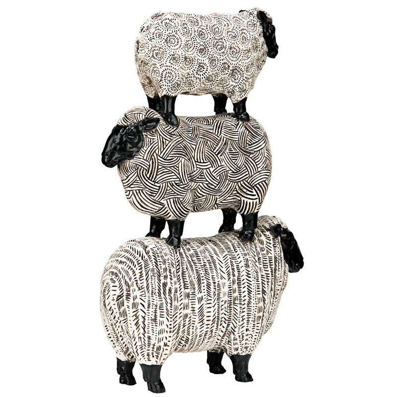 Design Toscano Stacked Sheep Spirit Animal Figurine & Reviews - Wayfair ...