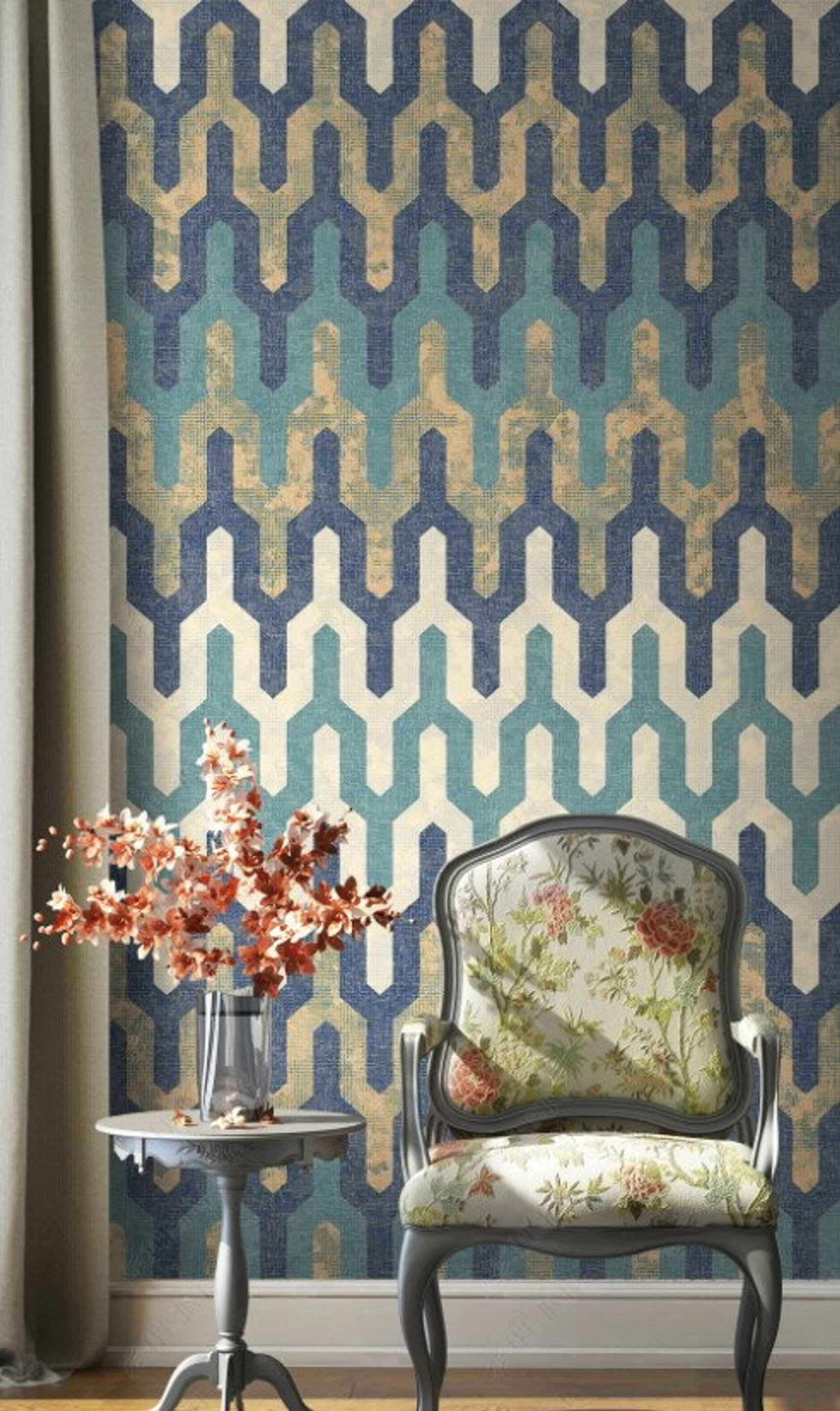 George Oliver Lines Wall Mural - Wayfair Canada