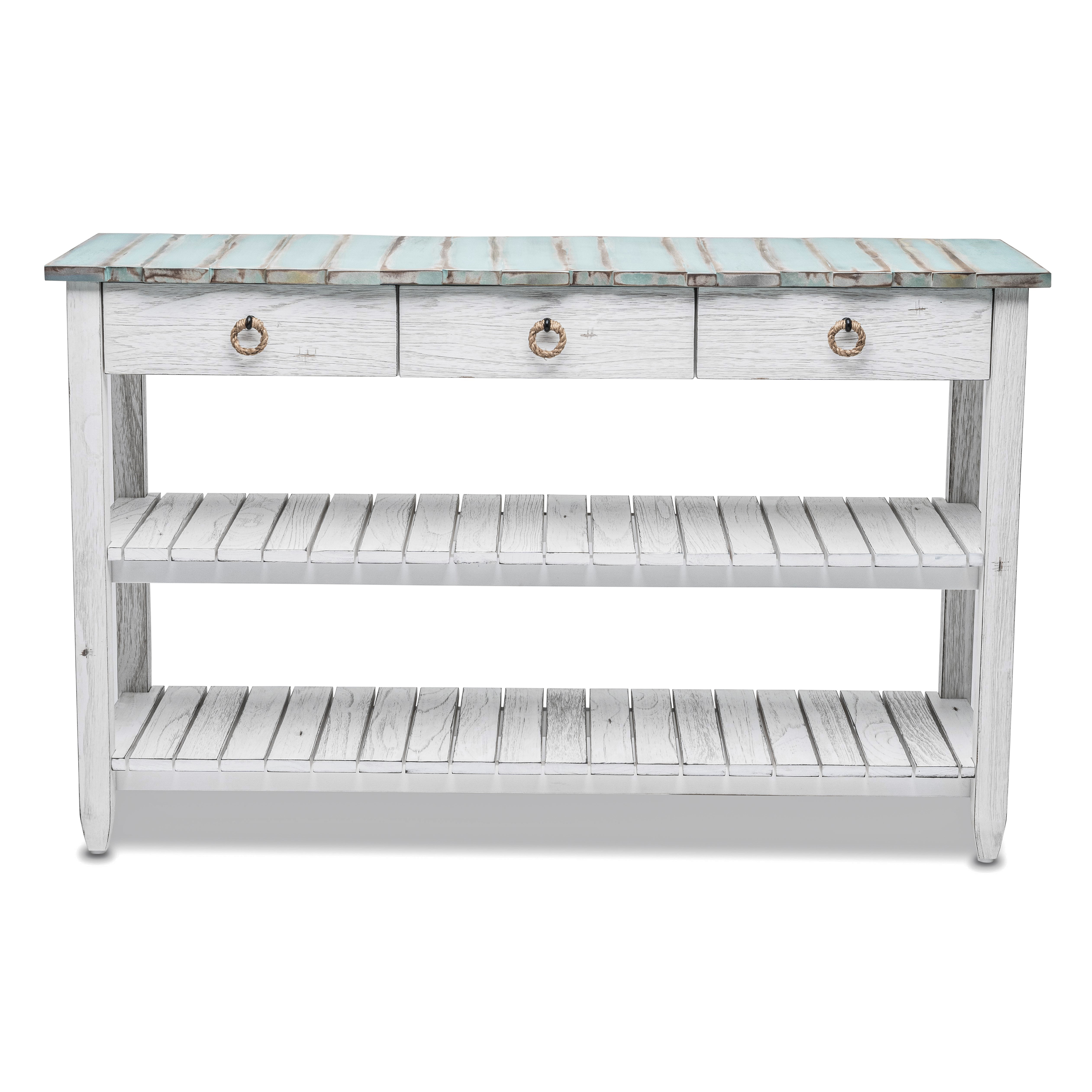 Longshore Tides Firman Solid Wood TV Stand, Entryway Console for TVs up ...