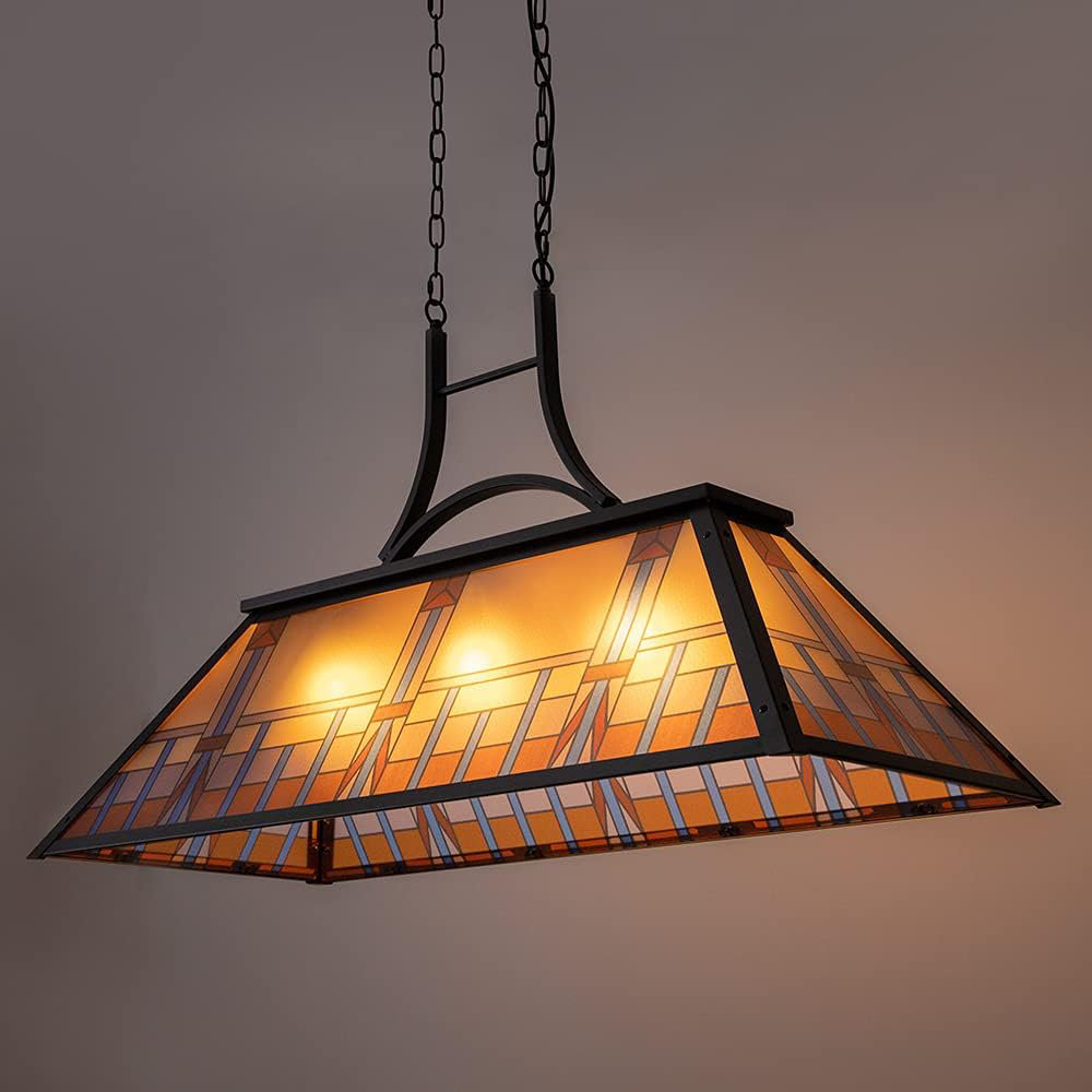 Foundry Select Vintage Tiffany-Style 3-Light Pool Table Pendant Lamp ...