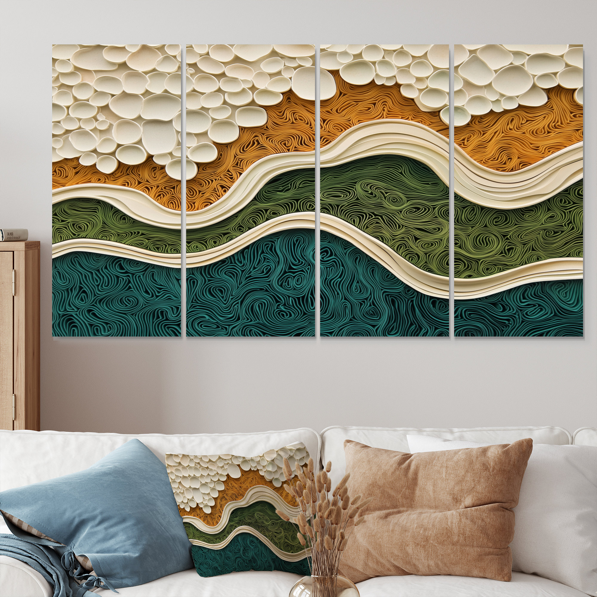 Winston Porter Biomorphism Earth Rhythm I Chaos I - Earth Art - Modern ...