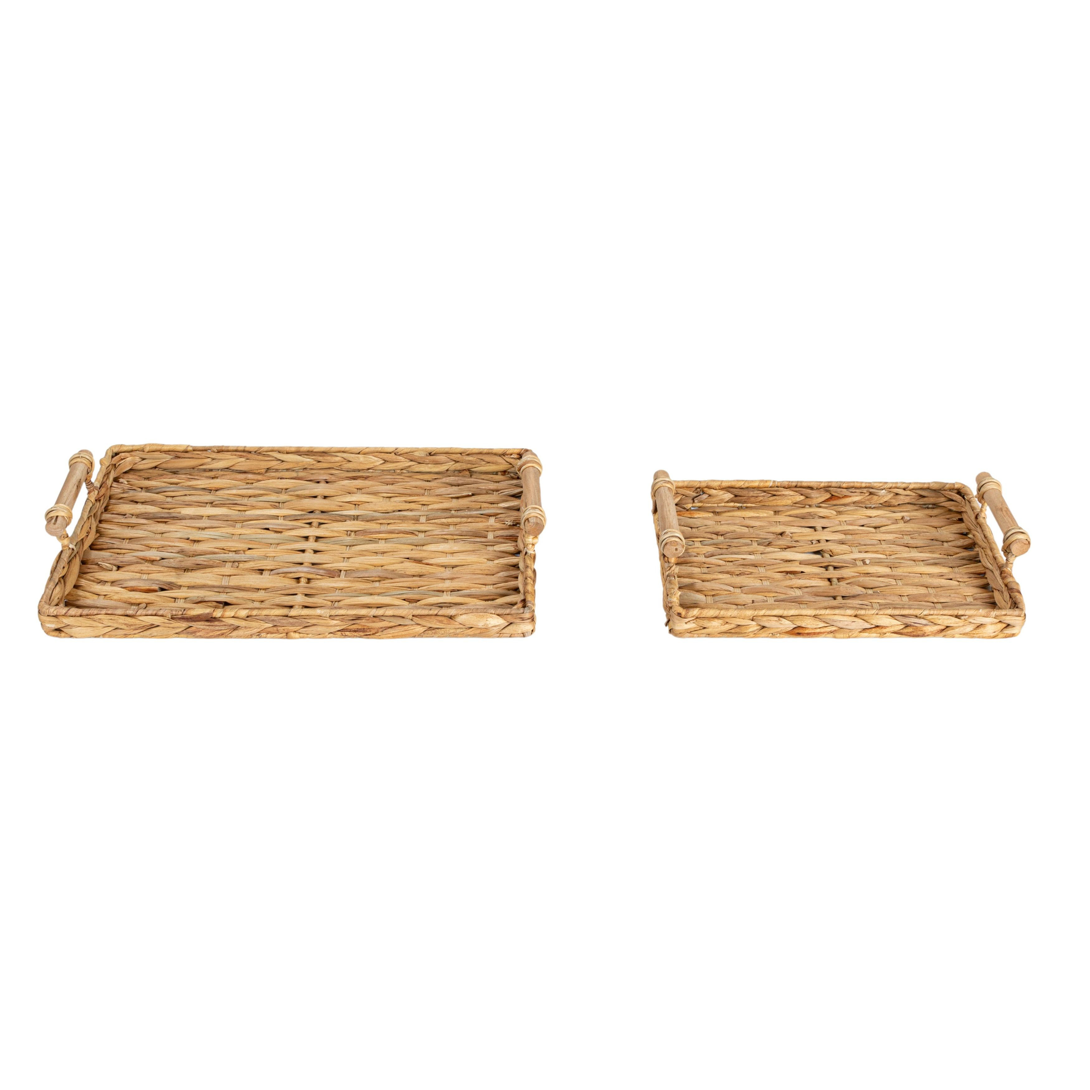 Household Essentials Seagrass Tray - Set of 3 | Wayfair