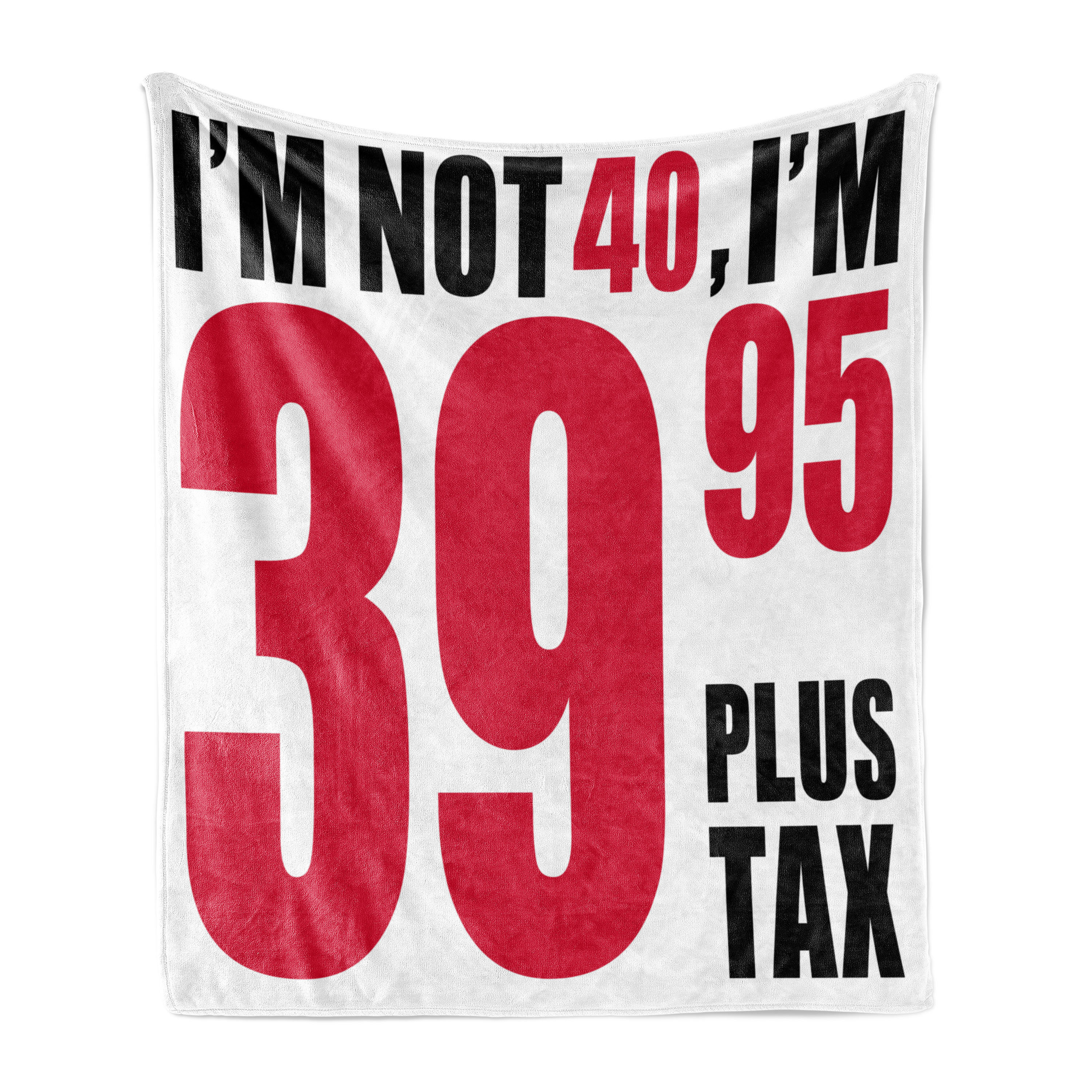 Ambesonne 40th Birthday Fleece Throw Blanket Humorous Funny Slogan ...